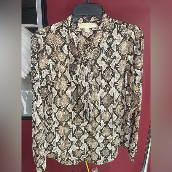 Michael Kors | Tops | Womens Michael Kors Snakeprint Blouse | Poshmark